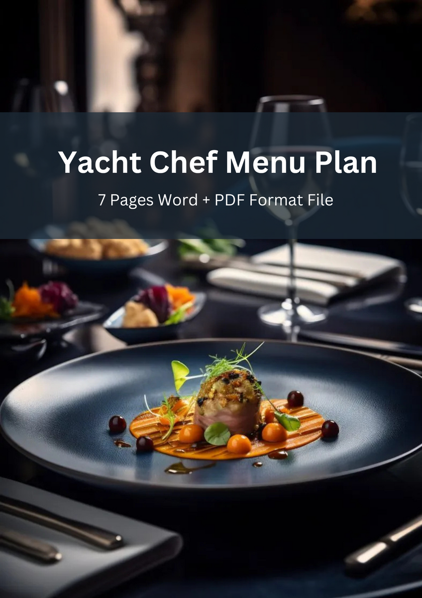 Yacht Chef Menu Plan – SYB